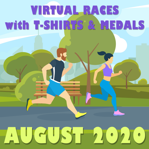 10 Virtual Races with T-Shirts & Medals to Run in August 2020