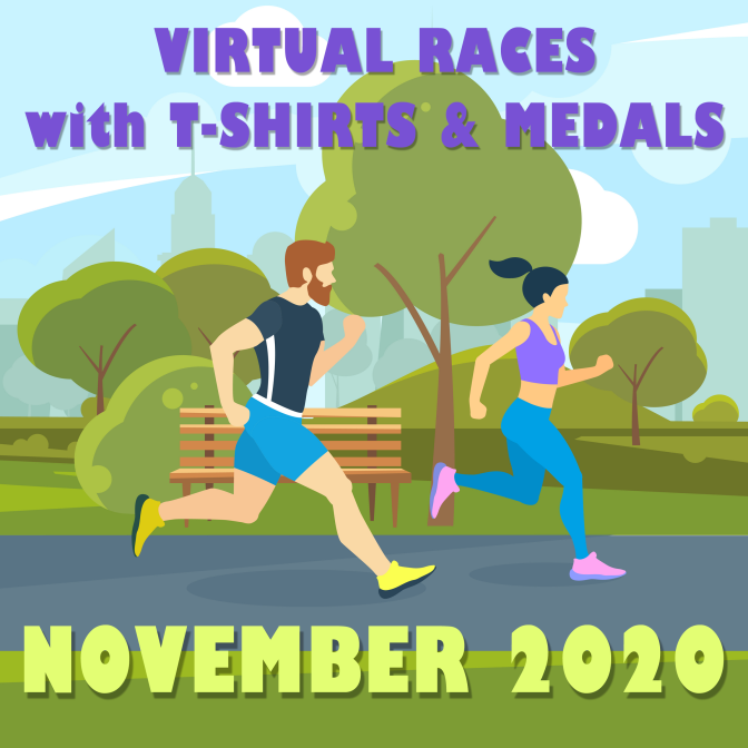 List: Virtual Races with T-Shirts & Medals to Run November 2020